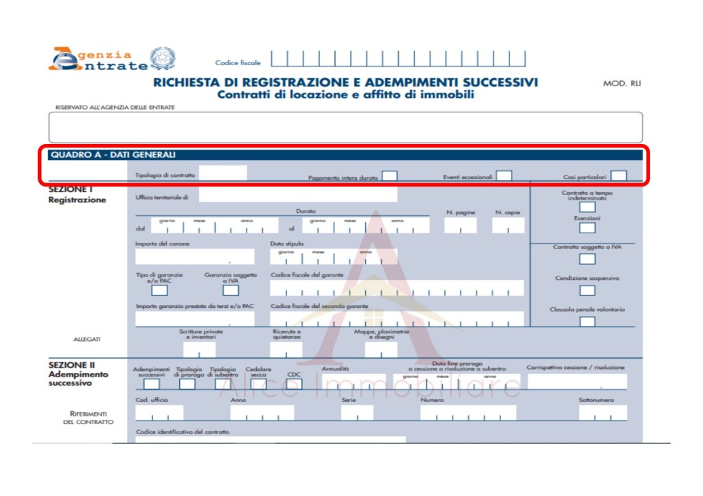 Guida alla compilazione del modello RLI cartaceo – MONDOAFFITTO